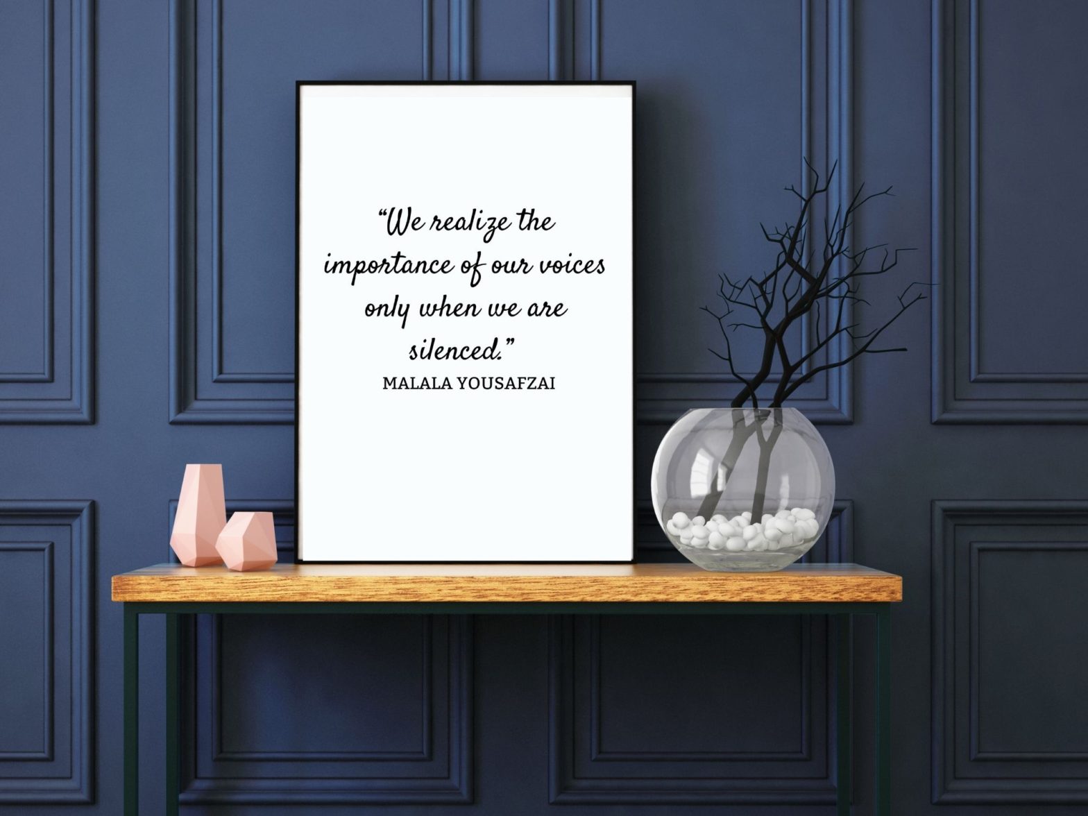 Malala Yousafzai Quote - We realize the importance | Wall Art | Museum ...