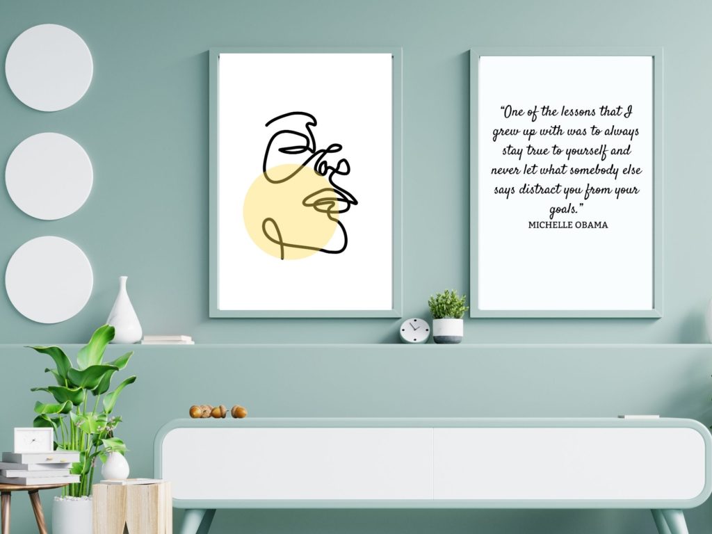 Michelle Obama Quote + Abstract Art Print | Wall Art | Museum Quality Print