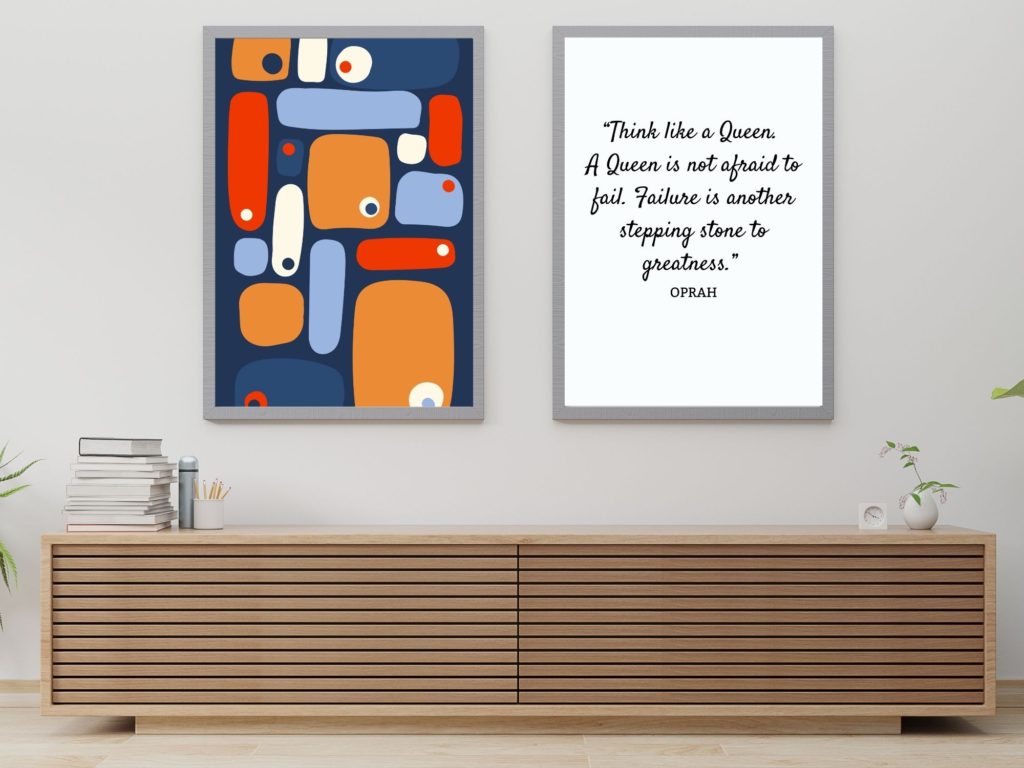 Oprah Quote + Abstract Art Print| Set of two Prints | Wall Art | Museum ...