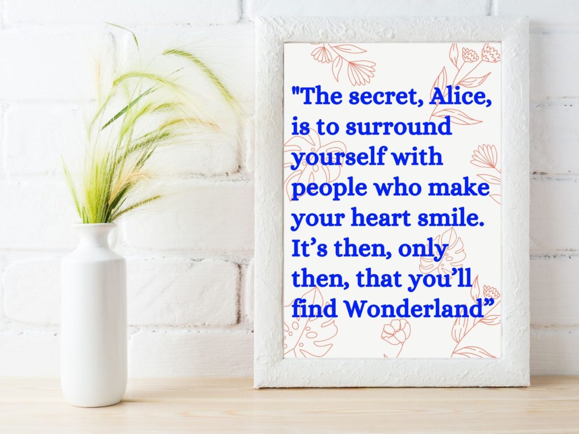 The Alice In Wonderland Quote Poster | Wall Art | Museum Quality Print