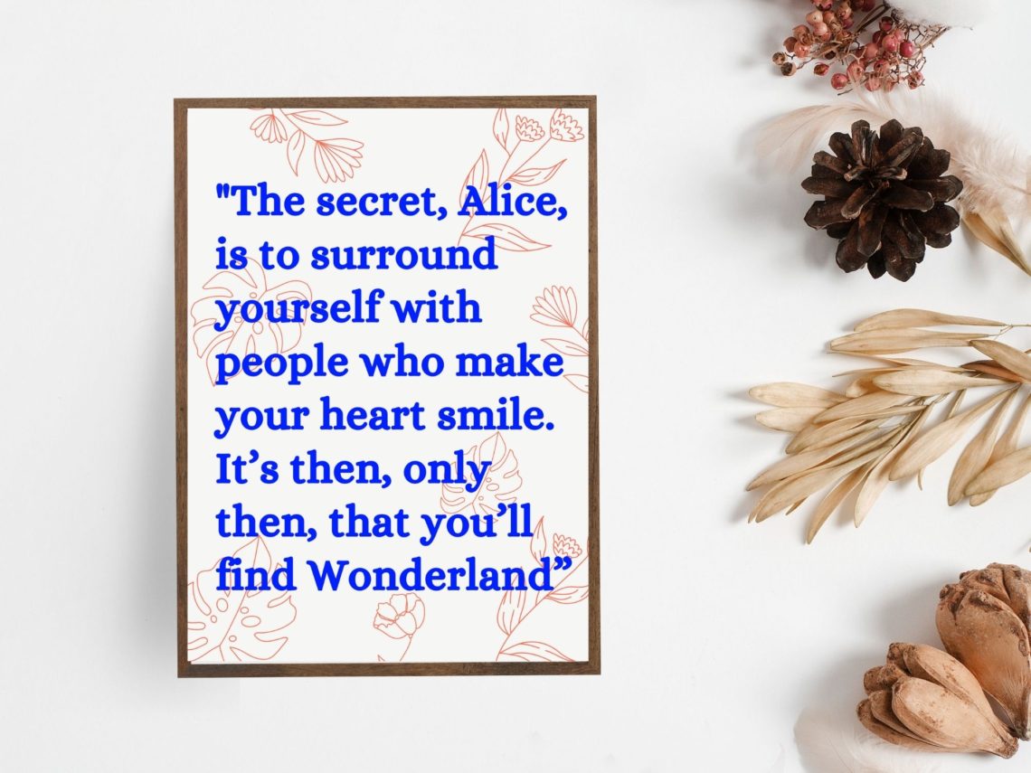 The Alice In Wonderland Quote Poster | Wall Art | Museum Quality Print