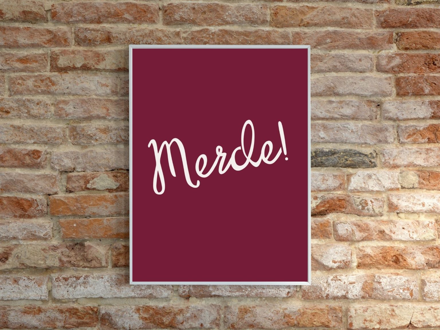 Merde! Word Poster | Wall Art | Museum Quality Print