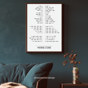 Morse Code | Wall Art | Museum Quality Print