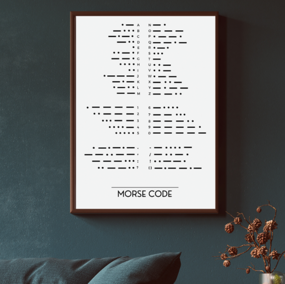 Morse Code | Wall Art | Museum Quality Print