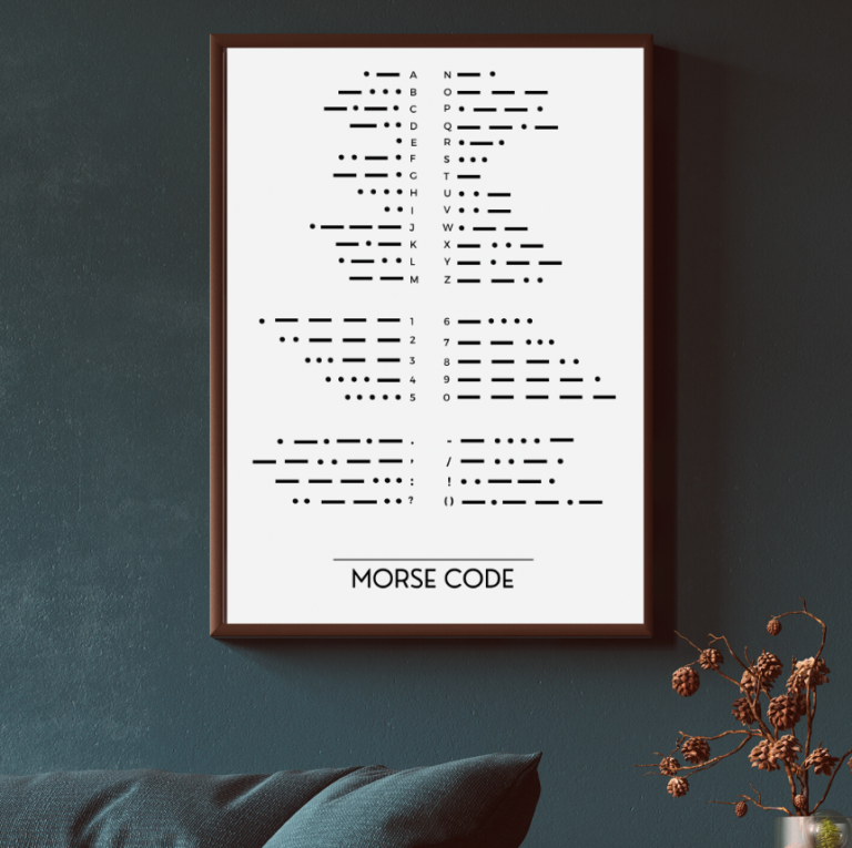Morse Code | Wall Art | Museum Quality Print