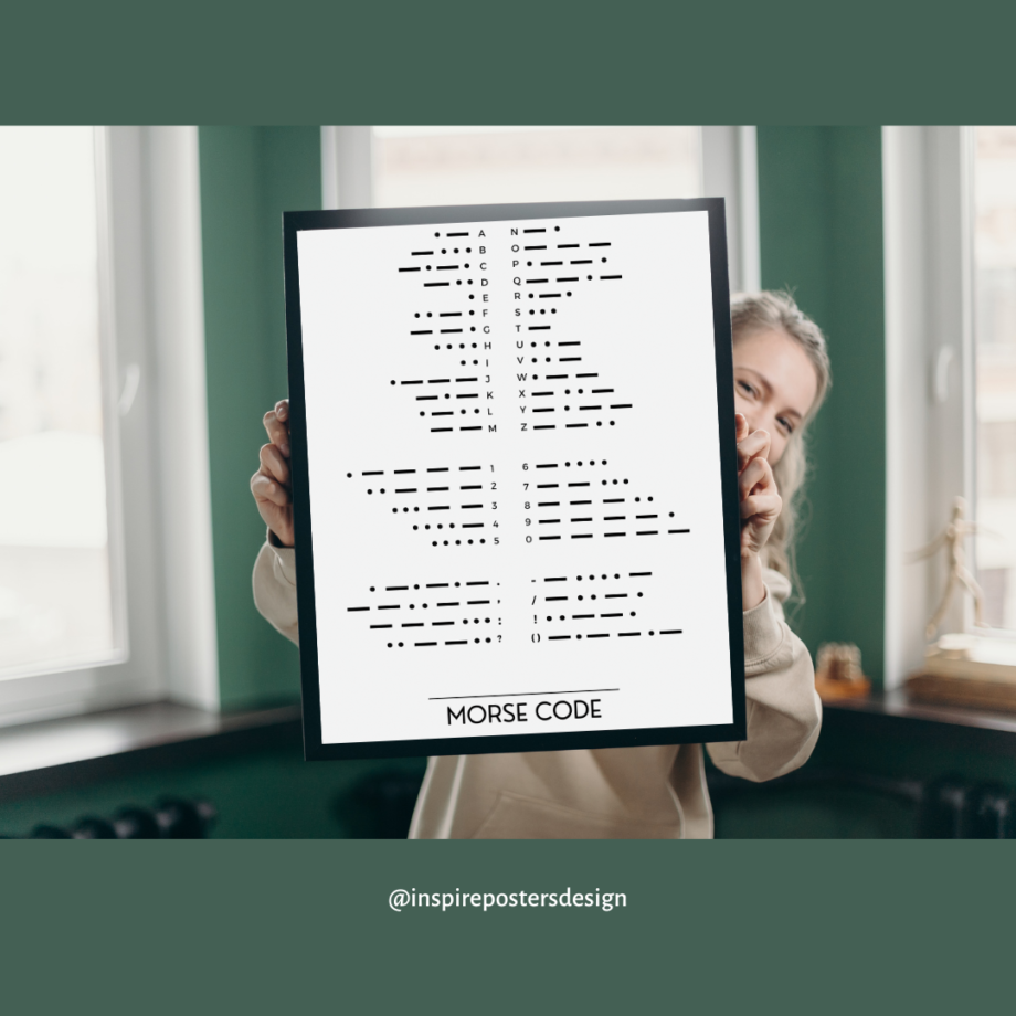 Morse Code | Wall Art | Museum Quality Print