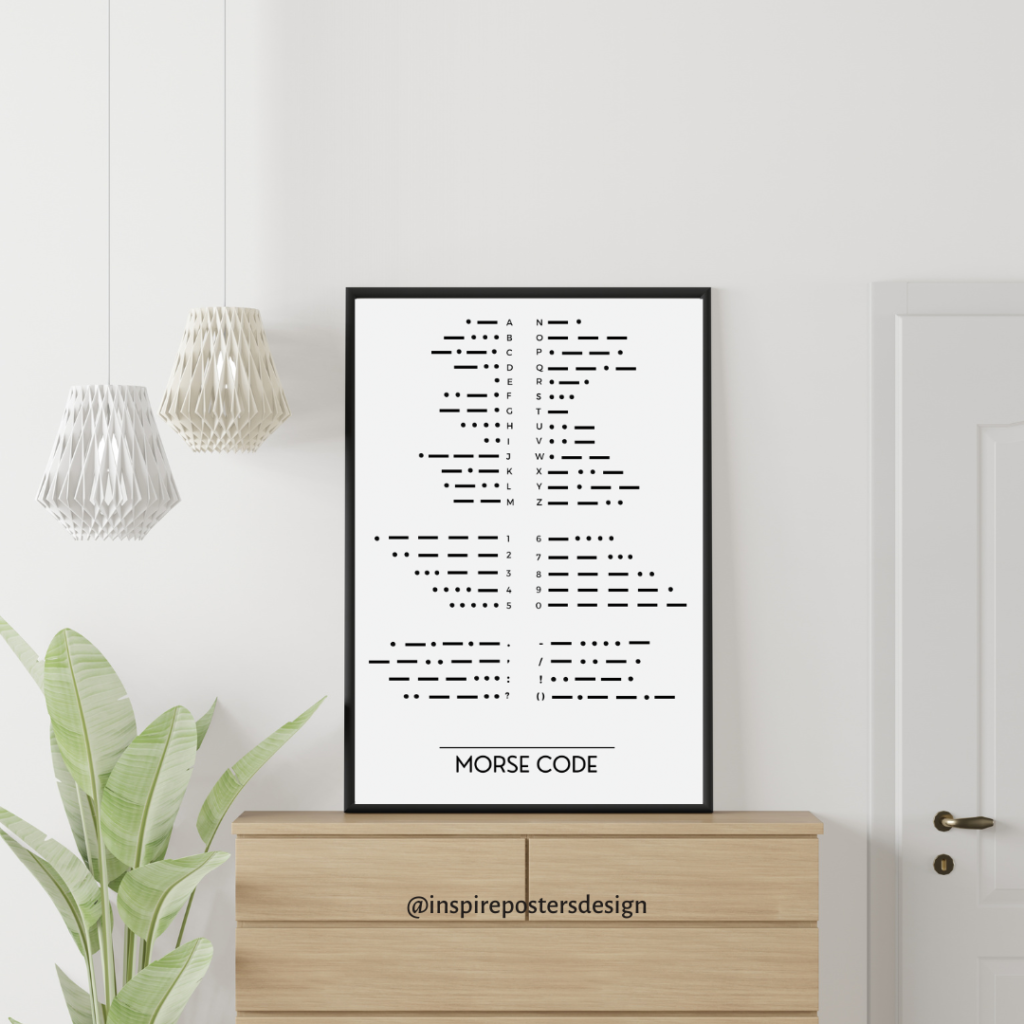 Morse Code | Wall Art | Museum Quality Print