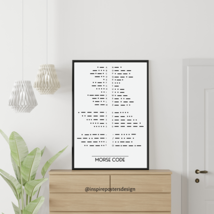 Morse Code | Wall Art | Museum Quality Print