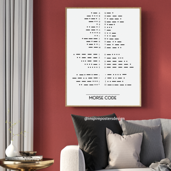 Morse Code | Wall Art | Museum Quality Print
